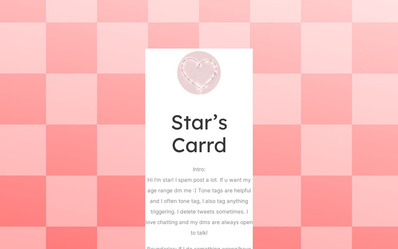 Star’s carrd!!